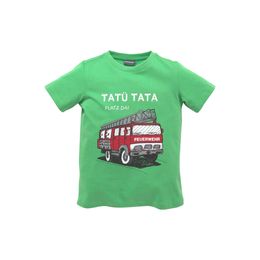 Kidsworld T-Shirt Jungen Gr&ouml;&szlig;e 116/122 gr&uuml;n / mischfarben