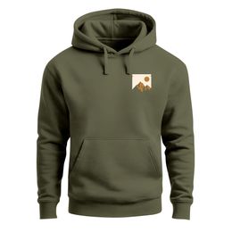 Neverless Sweatshirt 'Mointain Badge' Herren Gr&ouml;&szlig;e 5XL gr&uuml;n
