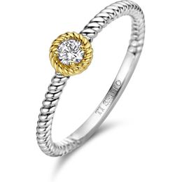 Ti Sento Milano Ring Damen Gr&ouml;&szlig;e 56 gold / silber