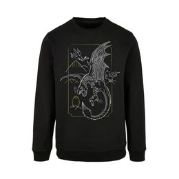 F4NT4STIC Sweatshirt 'Harry Potter Dragon Line Art' Herren Gr&ouml;&szlig;e S limone / schwarz / wei&szlig;