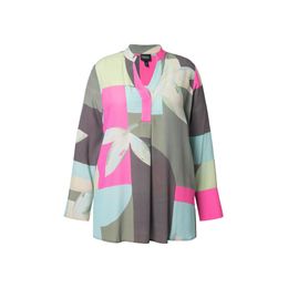 Ulla Popken Tunika Damen Gr&ouml;&szlig;e 4XL/5XL khaki / pastellgr&uuml;n / neonpink
