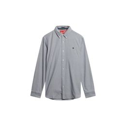 Superdry & Co Hemd Herren Gr&ouml;&szlig;e XL anthrazit / wei&szlig;
