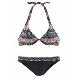 HOMEBOY BEACH Bikini Damen Gr&ouml;&szlig;e S t&uuml;rkis / orange / schwarz