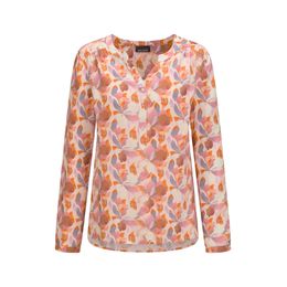 GOLDNER Bluse Damen Gr&ouml;&szlig;e M/L creme / dunkelblau / braun / orange