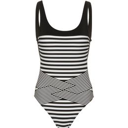 Sunflair Badeanzug Damen Gr&ouml;&szlig;e XL schwarz / wei&szlig;
