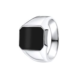 Lucardi Ring Herren Gr&ouml;&szlig;e 63 schwarz / silber