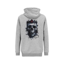 Oldskull Kapuzensweater 'Xtreme Royal Skull Graphic' Herren Gr&ouml;&szlig;e L grau