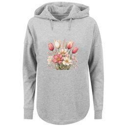 F4NT4STIC Sweatshirt 'Rosa Wei&szlig;er Fr&uuml;hlingsblustrau&szlig;' Damen Gr&ouml;&szlig;e XS grau / mischfarben