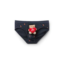 Iuman Intimissimi Uomo Slip 'Be Mine Valentine' Herren Gr&ouml;&szlig;e XL dunkelblau / kastanienbraun / rot