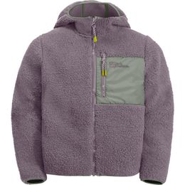 Jack Wolfskin Fleecejacke Jungen Gr&ouml;&szlig;e 164 grau / lila