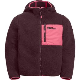 Jack Wolfskin Fleecejacke Jungen Gr&ouml;&szlig;e 176 aubergine / pastellpink