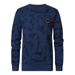 PETROL INDUSTRIES Sweatshirt 'Solenture' Jungen Gr&ouml;&szlig;e 176 dunkelblau / schwarz