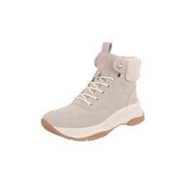 Ital-Design Schn&uuml;rstiefelette Damen Gr&ouml;&szlig;e 41 beige Winterschuhe