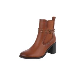 Ital-Design Stiefelette Damen Gr&ouml;&szlig;e 38 kastanienbraun Winterschuhe