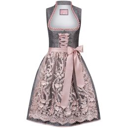 Stockerpoint Dirndl 'Marietta' Damen Gr&ouml;&szlig;e 46 dunkelgrau / ros&eacute;