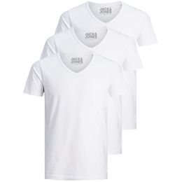 Jack & Jones Jack & Jones T-Shirt 'JJV-Neck' Herren Gr&ouml;&szlig;e L wei&szlig;