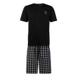 AUTHENTIC LE JOGGER Pyjama Herren Gr&ouml;&szlig;e M schwarz / wei&szlig;