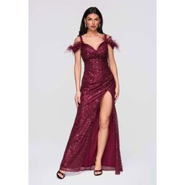 Ombre Abendkleid Damen Gr&ouml;&szlig;e 36 bordeaux Winterkleid