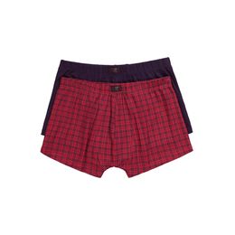 JP1880 Boxershorts Herren Gr&ouml;&szlig;e L rubinrot / schwarz