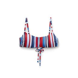 CALZEDONIA Bikinitop 'Nautical Stripes' Damen Gr&ouml;&szlig;e 75/85 marine / pastellblau / dunkelrot / wei&szlig;