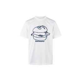 Cleptomanicx T-Shirt 'Fischburger' Herren Gr&ouml;&szlig;e L wei&szlig;