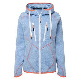 Lauras&oslash;n Sweatjacke Damen Gr&ouml;&szlig;e M blaumeliert / orange