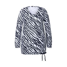MIAMODA Shirt Damen Gr&ouml;&szlig;e 9XL schwarzmeliert / wei&szlig;
