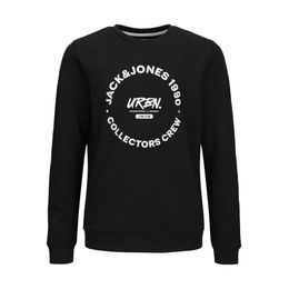 Jack & Jones Jack & Jones Junior Sweatshirt 'Simon' Jungen Gr&ouml;&szlig;e 164 schwarz / wei&szlig;