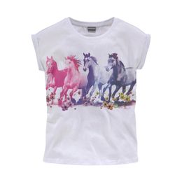 Kidsworld Shirt M&auml;dchen Gr&ouml;&szlig;e 176/182 gr&uuml;n / lavendel / hellpink / schwarz / wei&szlig;