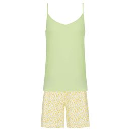Mey Pyjama 'Lemon Dots' Damen Gr&ouml;&szlig;e XXXL gr&uuml;n Winterkleid