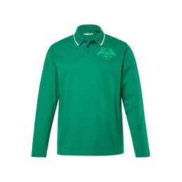 Men Plus Poloshirt Herren Gr&ouml;&szlig;e 7XL dunkelgr&uuml;n / wei&szlig;
