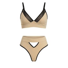 C&city Underwear Set Damen Gr&ouml;&szlig;e 75 beige / schwarz