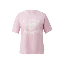 QS T-Shirt Damen Gr&ouml;&szlig;e L rosa / wei&szlig;