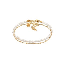 Elli Premium Armband Damen Gr&ouml;&szlig;e 16 gold / perlwei&szlig;