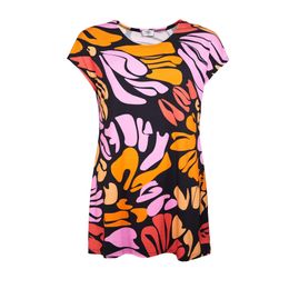 Seidel Moden Shirt Damen Gr&ouml;&szlig;e L lila / orange / schwarz