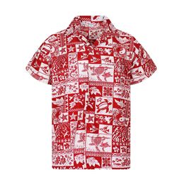 King Kameha Shirt 'Puzzle' Herren Gr&ouml;&szlig;e S rot