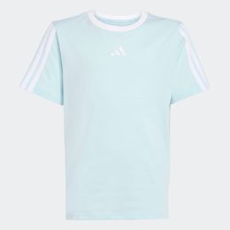 adidas Sportswear T-Shirt Jungen Gr&ouml;&szlig;e 170 hellblau / wei&szlig;