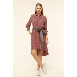 Home Store Kleid Damen Gr&ouml;&szlig;e 40 grau / rot / wei&szlig; Winterkleid