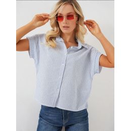 Bigdart Bluse Damen Gr&ouml;&szlig;e L blau / wei&szlig;