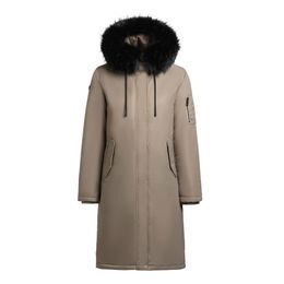 Khujo Wintermantel 'Jilla' Damen Gr&ouml;&szlig;e XL dunkelbeige / schwarz