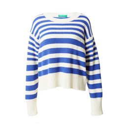 United Colors Of Benetton Pullover Damen Gr&ouml;&szlig;e M blau / wei&szlig;