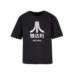 F4NT4STIC T-Shirt 'Atari Beijing white Retro Arcade Games' Damen Gr&ouml;&szlig;e XXL schwarz / wei&szlig;
