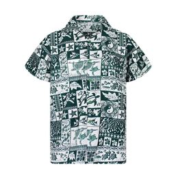 King Kameha Shirt 'Puzzle' Herren Gr&ouml;&szlig;e XXL gr&uuml;n