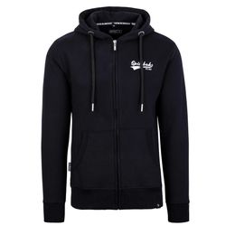 Spitzbub Sweatjacke 'Ben' Herren Gr&ouml;&szlig;e S schwarz / wei&szlig;