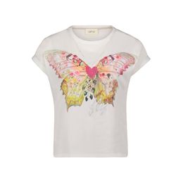 Cartoon T-Shirt Damen Gr&ouml;&szlig;e XXXL creme / gelb / rosa