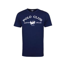 Harvey Miller T-Shirt 'Polo Club' Herren Gr&ouml;&szlig;e L blau / wei&szlig;
