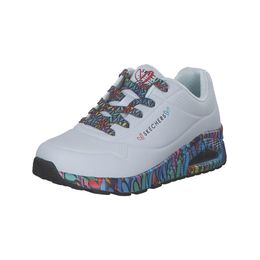 Skechers Sneaker 'Uno - Ravaged Love' Damen Gr&ouml;&szlig;e 39 blau / hellgelb / lila / wei&szlig;