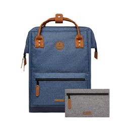 CABAIA Rucksack 'Adventurer' Damen Gr&ouml;&szlig;e L blue denim / braun