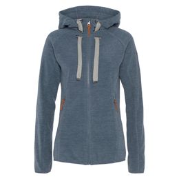 Polarino Funktionsfleecejacke Damen Gr&ouml;&szlig;e S blaumeliert / braun / wei&szlig;