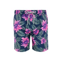 Threadbare. Threadbare Badeshorts 'Katana' Herren Gr&ouml;&szlig;e L navy / gr&uuml;n / lila / pink
